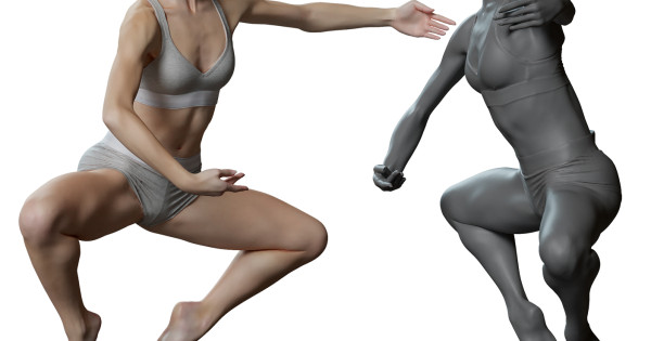 Female Ballet Dancer Reference Pose 09